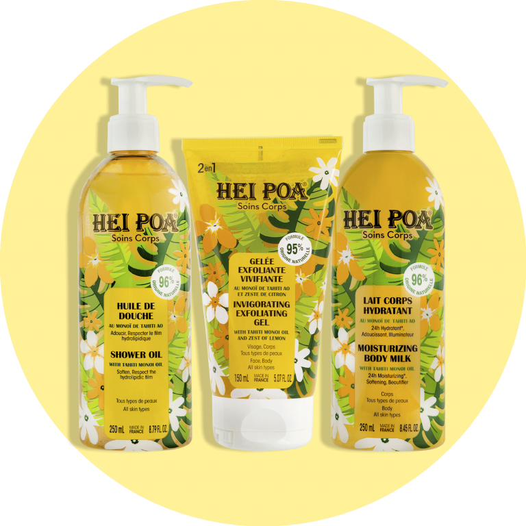 Soin du corps : gamme de soins au monoi et coco - HEI POA