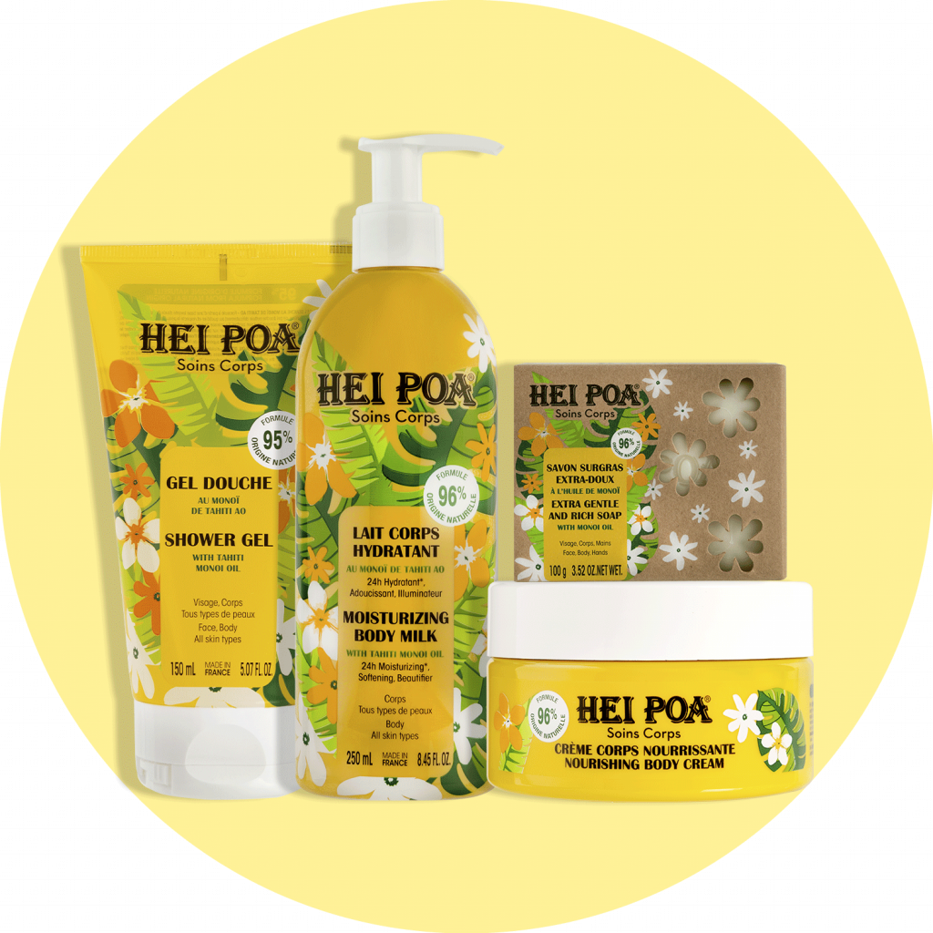 Soin du corps : gamme de soins au monoi et coco - HEI POA